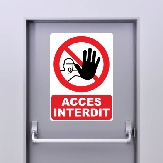 Autocollant Pictogramme Accès interdit | Zone Signaletique