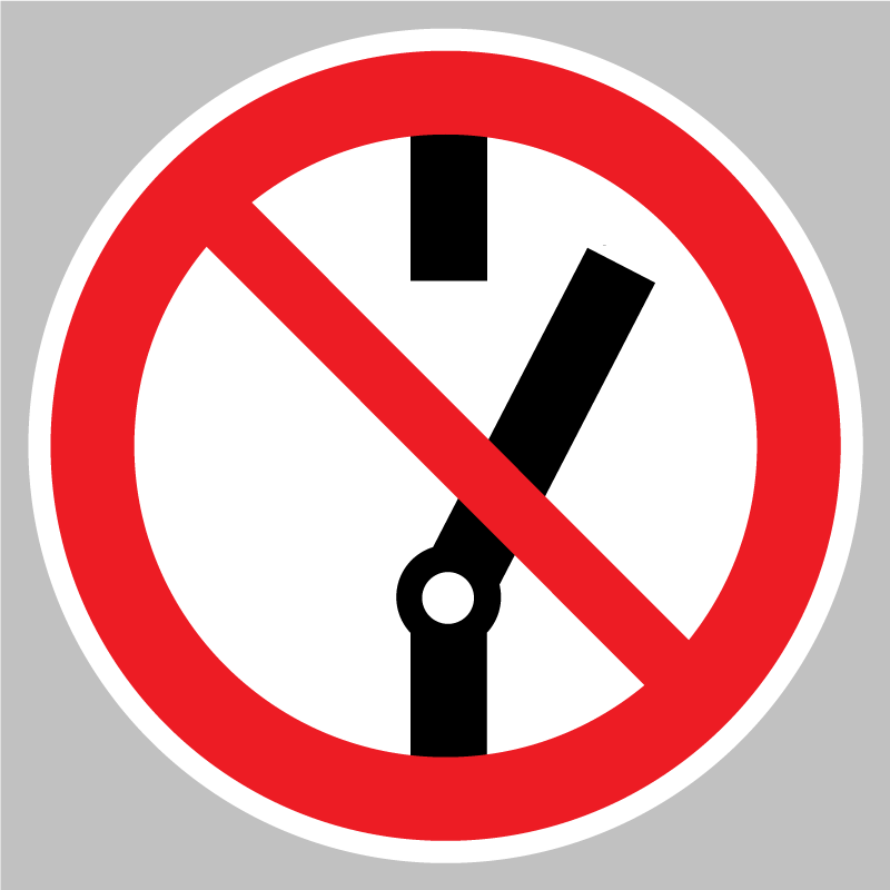 Autocollant Interdiction de toucher l'interrupteur | Zone Signaletique