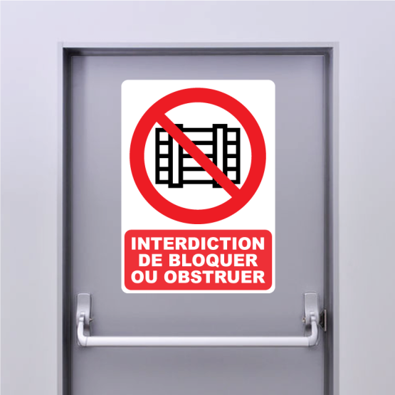 Autocollant Panneau interdiction de bloquer ou d'obstruer | Zone ...