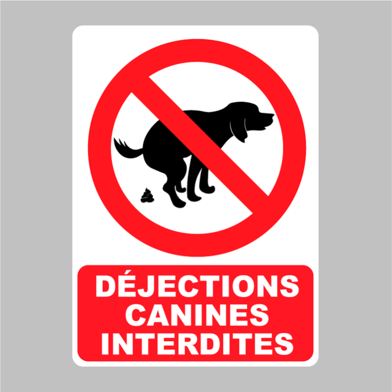 Autocollant Pictogramme Déjections Canines Interdites | Zone Signaletique