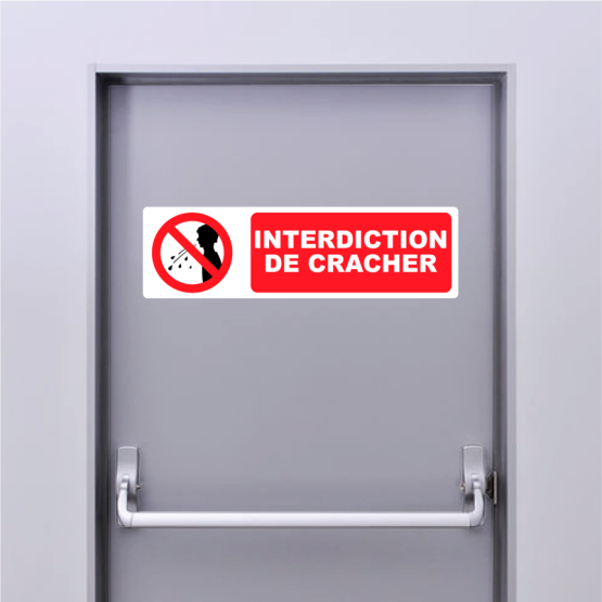 Autocollant Pictogramme Interdiction de cracher | Zone Signaletique Autocollant Pictogramme Interdiction de cracher | Zone Signaletique