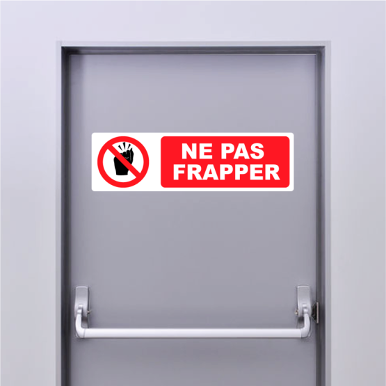 Autocollant Pictogramme Ne Pas Frapper | Zone Signaletique