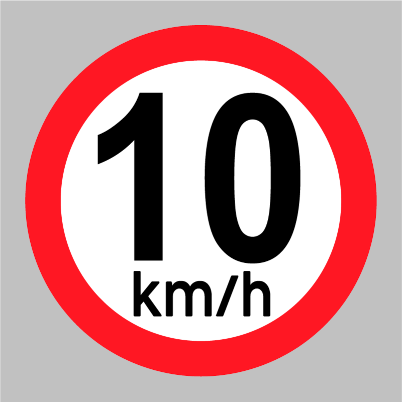 Autocollant 10 km/h | Zone Signaletique
