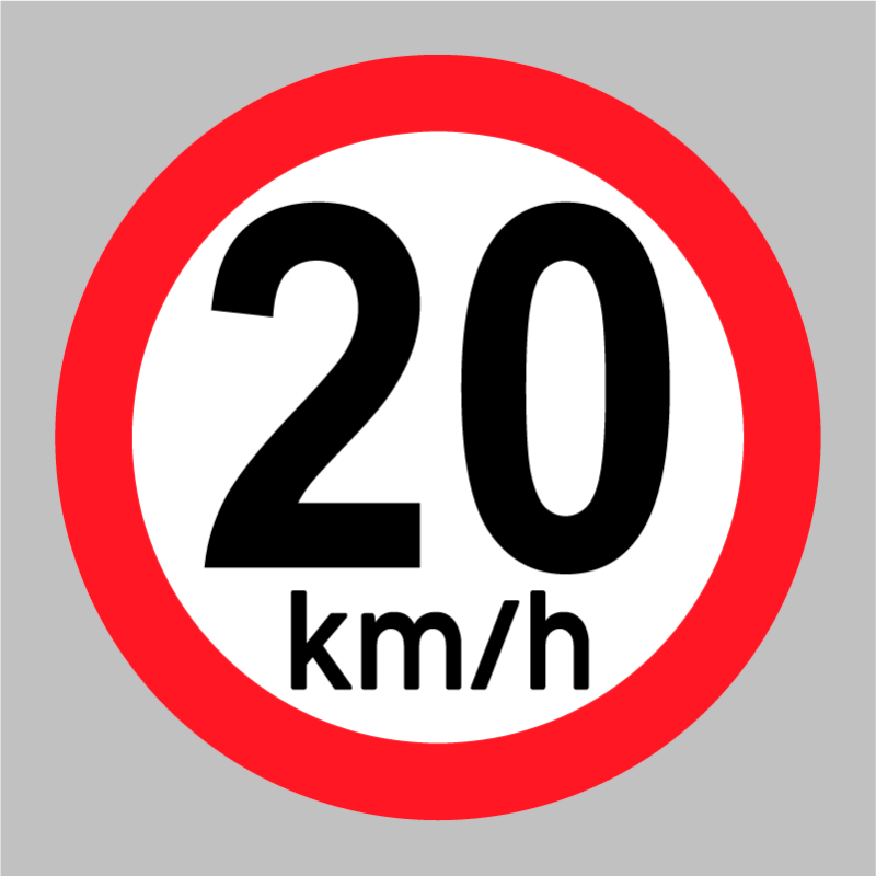 Autocollant 20 km/h | Zone Signaletique