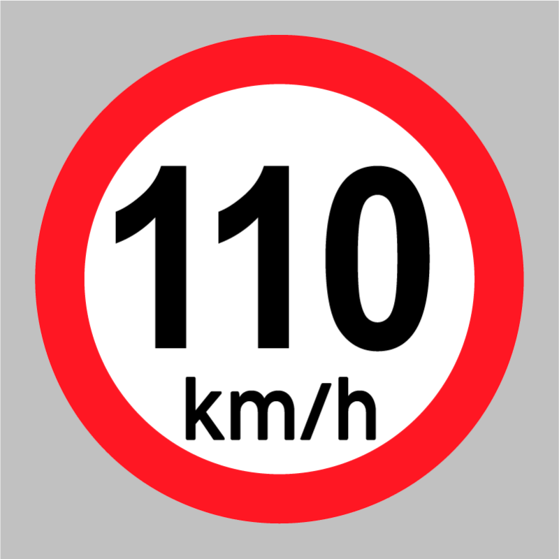 Autocollant 110 km/h | Zone Signaletique