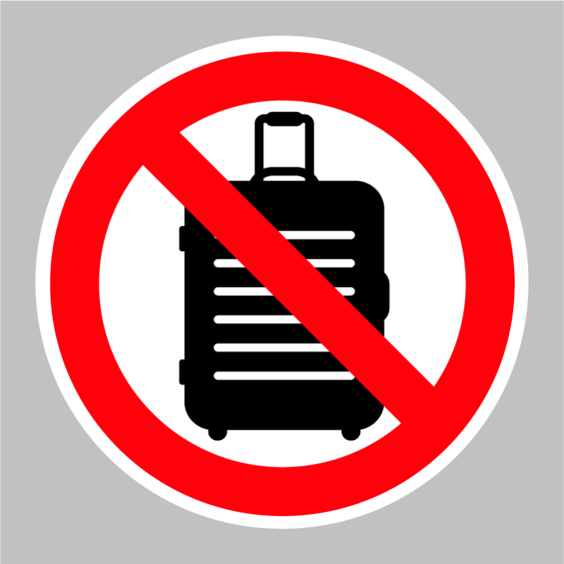 Autocollant Bagage Interdit | Zone Signaletique