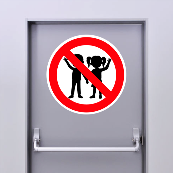 Autocollant Interdit Aux Enfants | Zone Signaletique