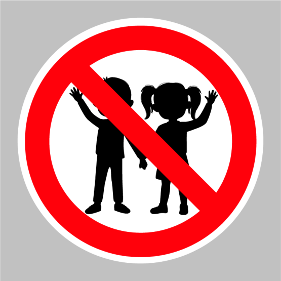 Autocollant Interdit Aux Enfants | Zone Signaletique