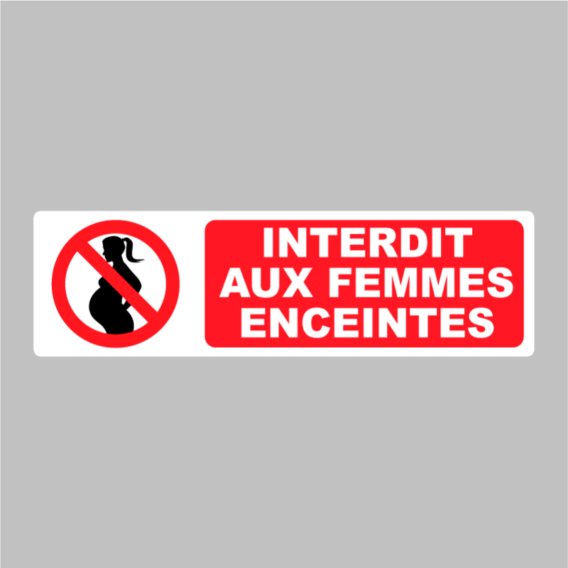 Autocollant Pictogramme Interdit Aux Femmes Enceintes | Zone Signaletique Autocollant Pictogramme Interdit Aux Femmes Enceintes | Zone Signaletique