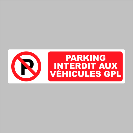 Autocollant Pictogramme Parking interdit aux véhicules GPL | Zone Signaletique