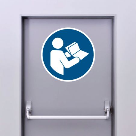 Autocollant Panneau Consulter le manuel ou la notice d'instructions ...