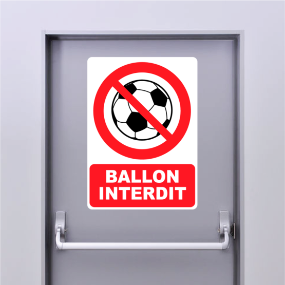 Autocollant Panneau Ballon interdit | Zone Signaletique
