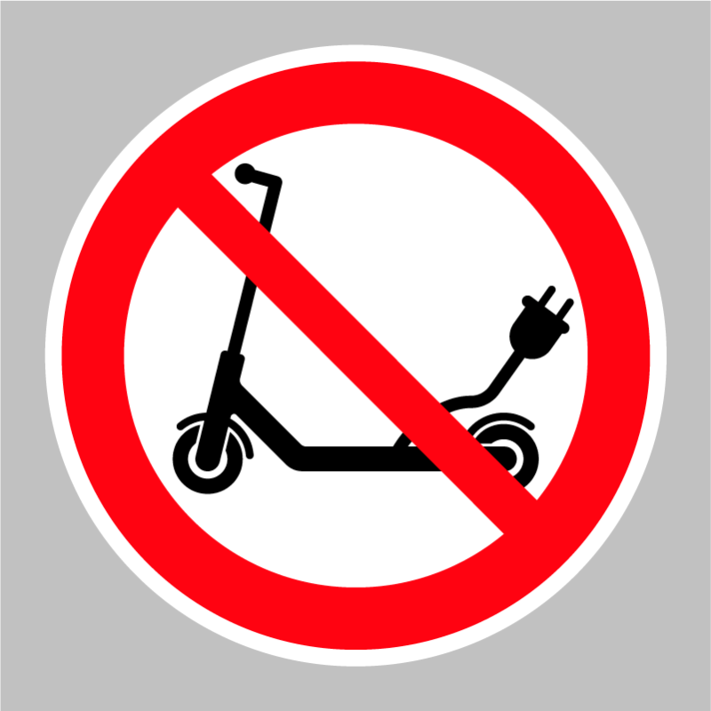 Autocollant Circulation trottinette électrique interdit | Zone Signaletique