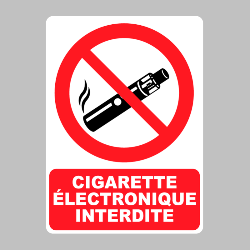 Autocollant Panneau Cigarette électronique interdite | Zone Signaletique