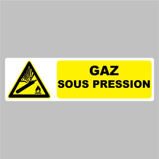 Autocollant Pictogramme danger gaz sous pression | Zone Signaletique
