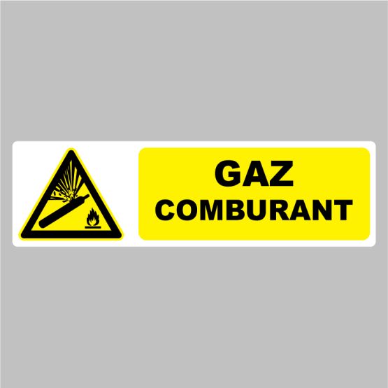 Autocollant Pictogramme Danger gaz comburant | Zone Signaletique