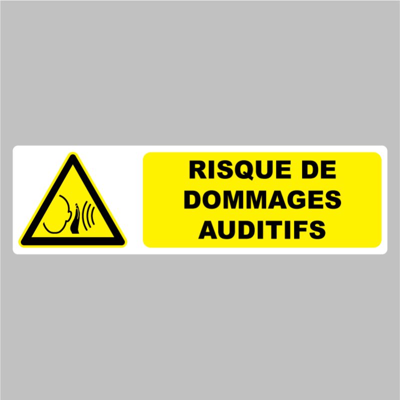 Autocollant Pictogramme danger risque de dommages auditifs | Zone ...
