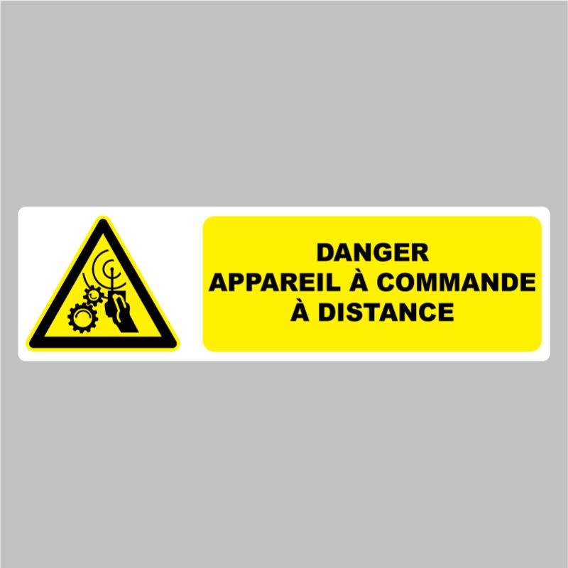 Autocollant Pictogramme danger appareil à commande à distance | Zone ...