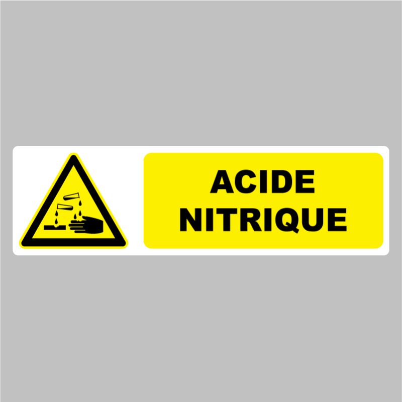 Autocollant Pictogramme danger acide nitrique | Zone Signaletique