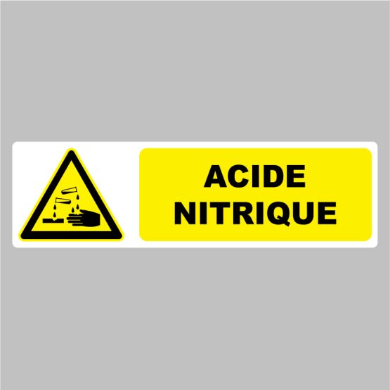 Autocollant Pictogramme danger acide nitrique | Zone Signaletique