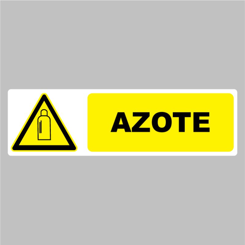 Autocollant Pictogramme danger azote | Zone Signaletique