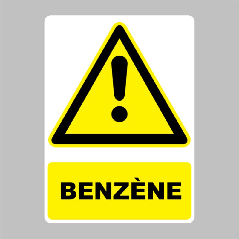 Autocollant Panneau danger benzène | Zone Signaletique