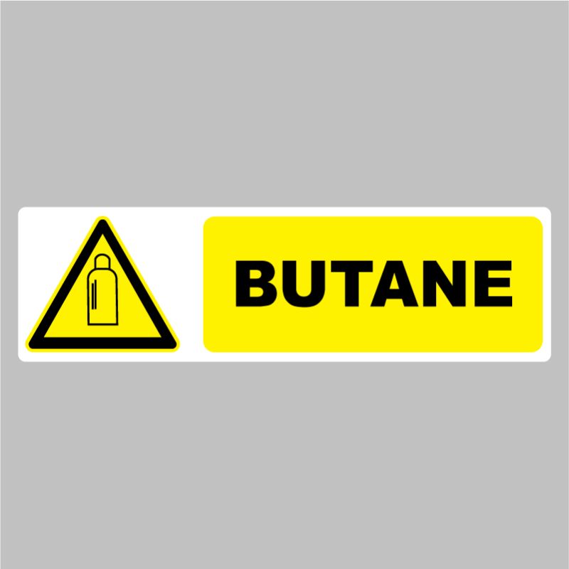 Autocollant Pictogramme danger butane | Zone Signaletique