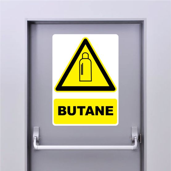 Autocollant Panneau danger butane | Zone Signaletique