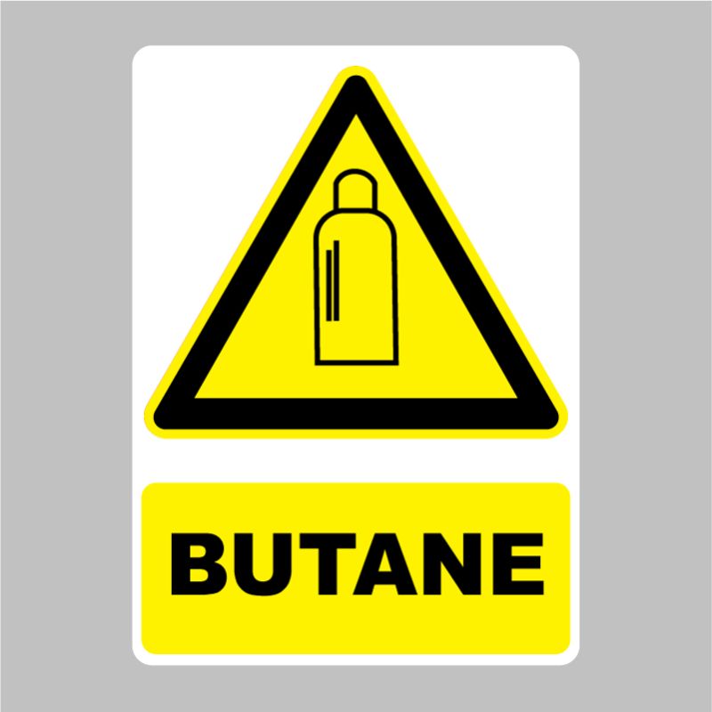 Autocollant Panneau danger butane | Zone Signaletique