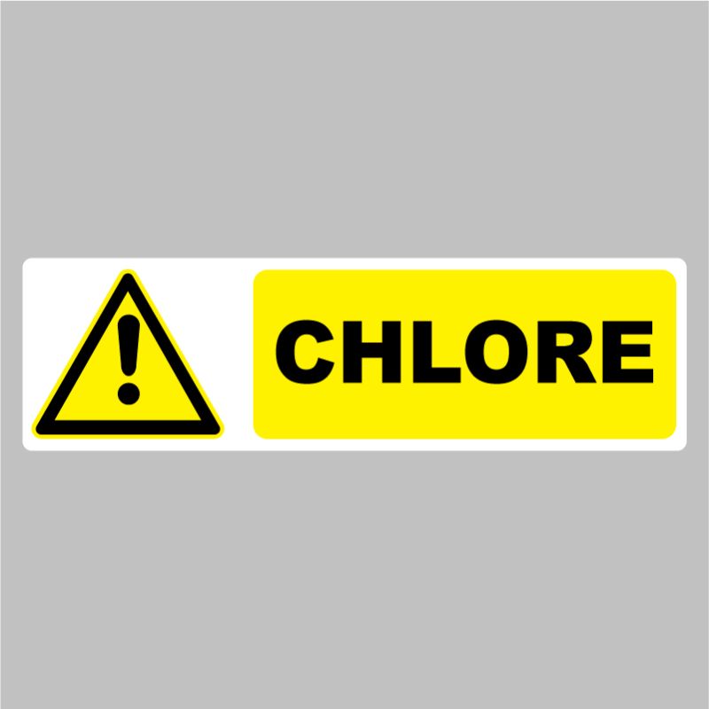 Autocollant Pictogramme danger chlore | Zone Signaletique