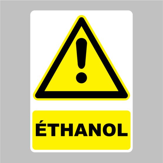 Autocollant Panneau danger éthanol | Zone Signaletique
