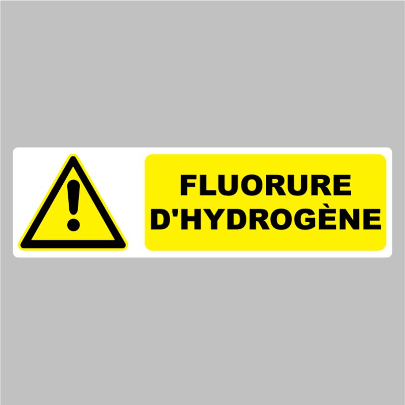 Autocollant Pictogramme danger fluorure d'hydrogène | Zone Signaletique