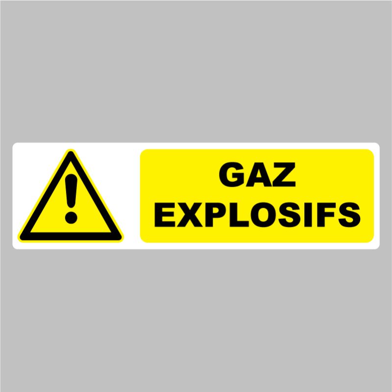 Autocollant Pictogramme danger Gaz explosifs | Zone Signaletique