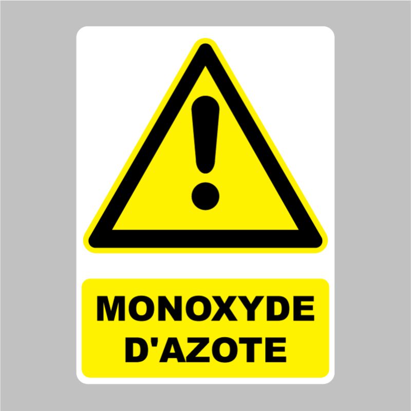 Autocollant Panneau danger Monoxyde d'azote | Zone Signaletique