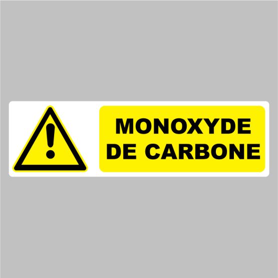 Autocollant Pictogramme danger Monoxyde de carbone | Zone Signaletique