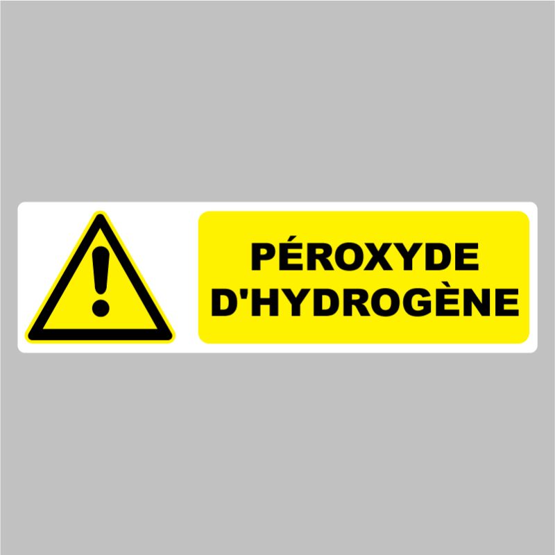 Autocollant Pictogramme danger Péroxyde d'hydrogène | Zone Signaletique
