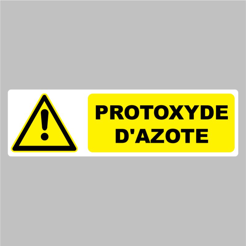 Autocollant Pictogramme danger Protoxyde d'azote | Zone Signaletique