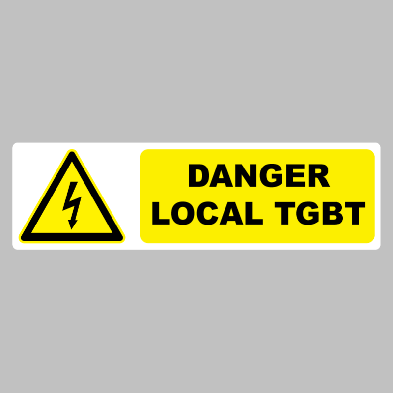 Autocollant Pictogramme Danger local TGBT | Zone Signaletique