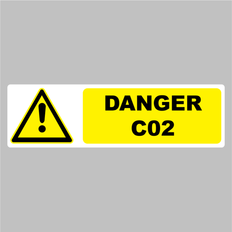 Autocollant Pictogramme danger CO2 | Zone Signaletique