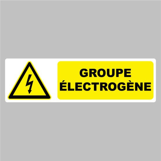 Autocollant Pictogramme groupe électrogène | Zone Signaletique