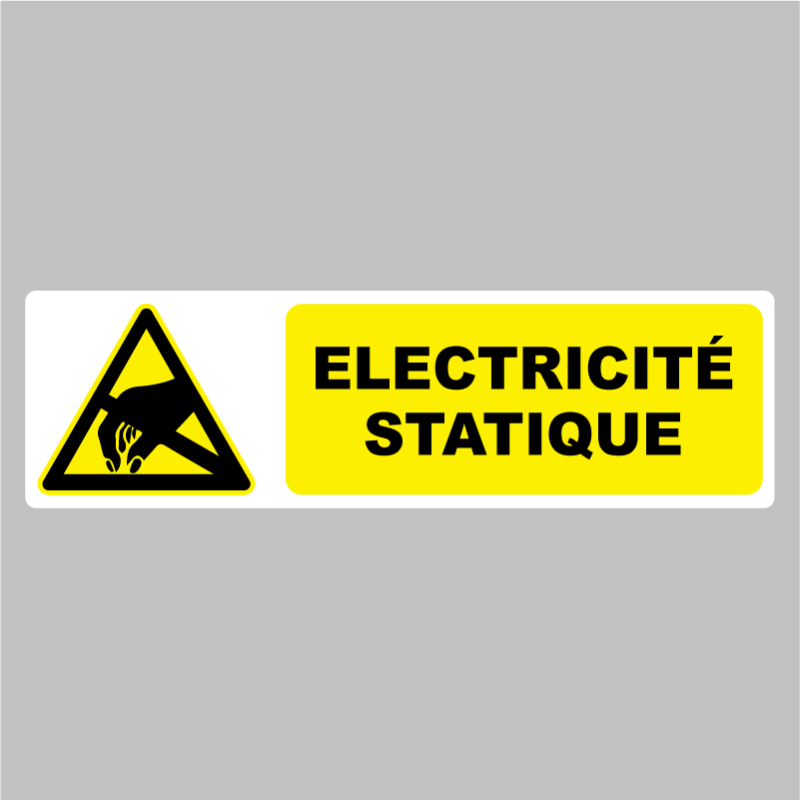 Autocollant Pictogramme électricité statique | Zone Signaletique