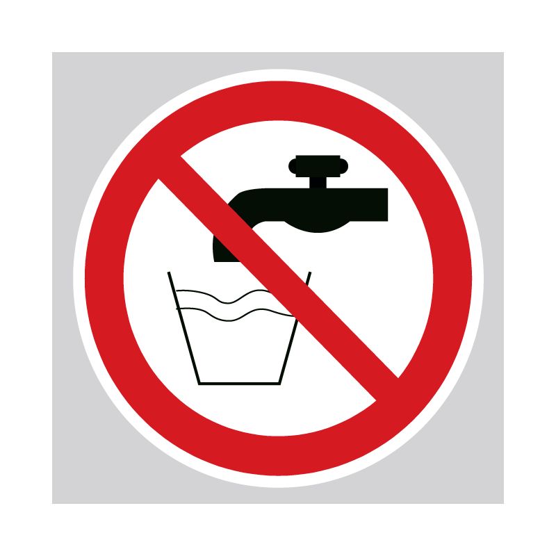 Autocollant Panneau eau non potable - ISO7010 - P005 - Zone Signalétique