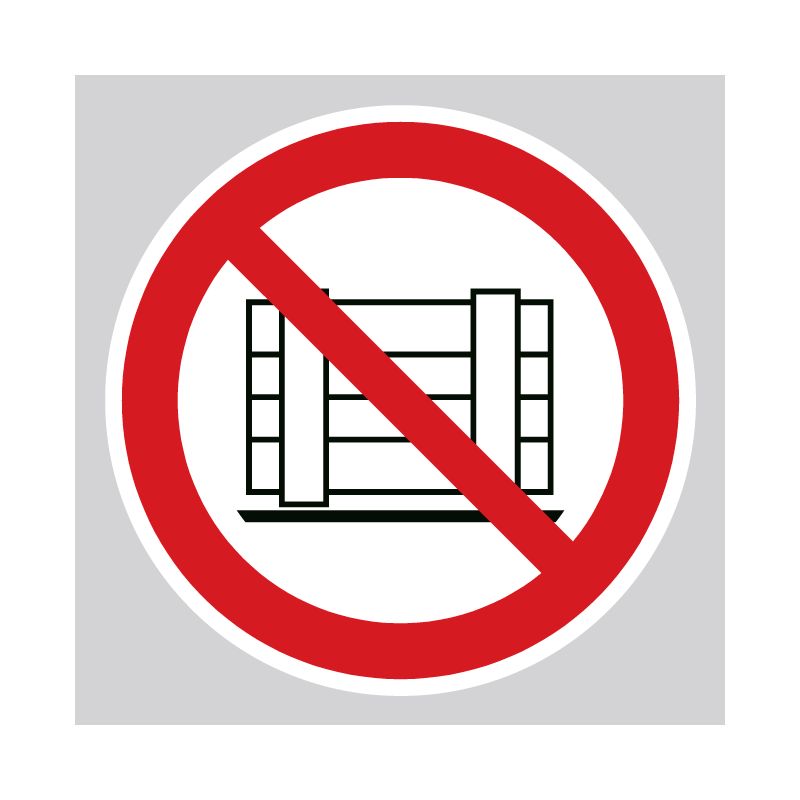 Autocollant Panneau interdit de déposer et entreposer - ISO7010 - P023 ...