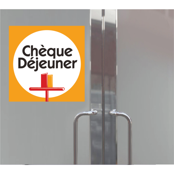 Autocollant Chèque Déjeuner | Zone Signaletique
