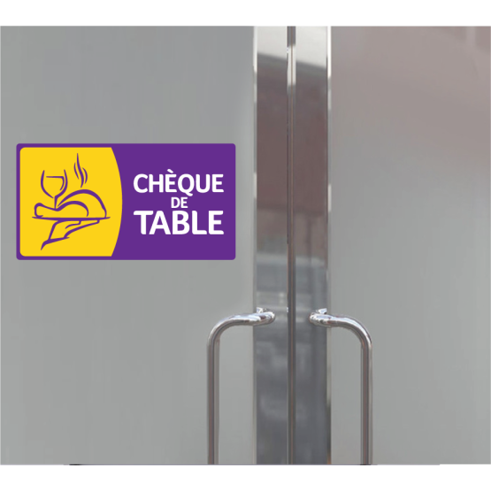 Autocollant Chèque de table | Zone Signaletique