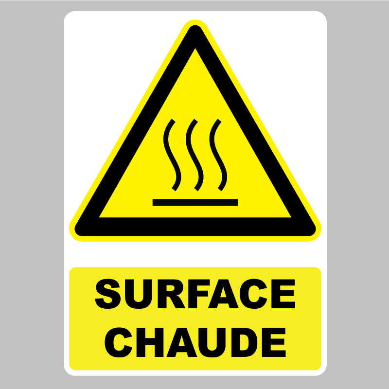 Autocollant Pictogramme surface chaude | Zone Signaletique