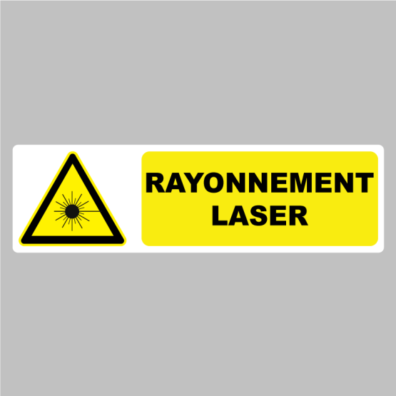 Autocollant Pictogramme Rayonnement Laser | Zone Signaletique
