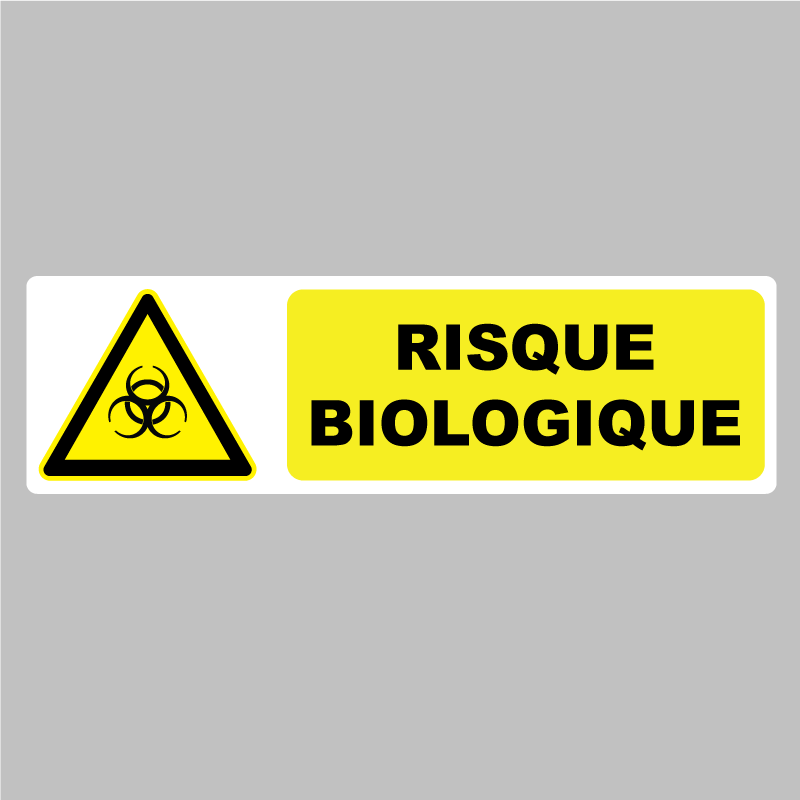 Autocollant Pictogramme Risque Biologique | Zone Signaletique