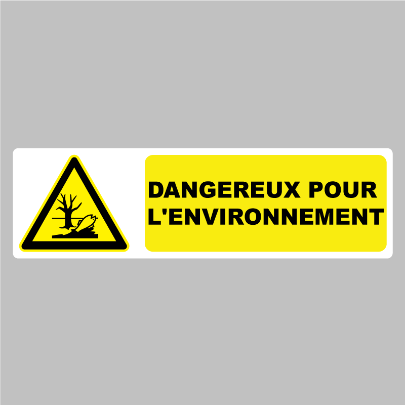 Autocollant Panneau dangereux pour l'environnement | Zone Signaletique