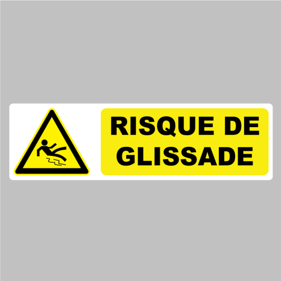 Autocollant Pictogramme risque de glissade | Zone Signaletique
